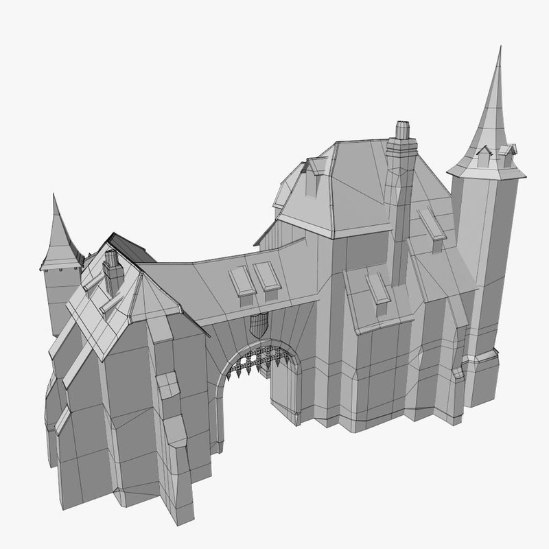 old medieval warehouse 3d obj
