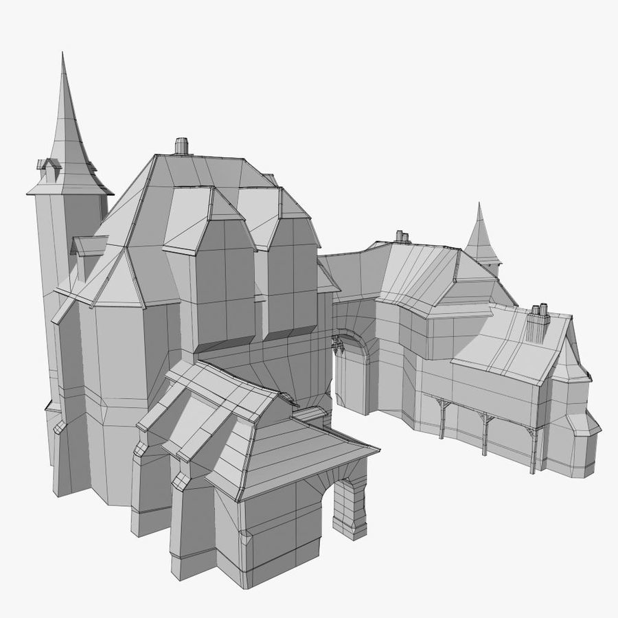 old medieval warehouse 3d obj