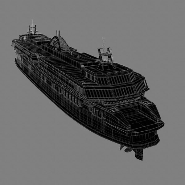 3d model ferry boat