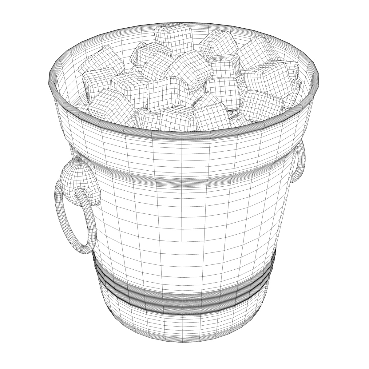 3d modeled ice bucket