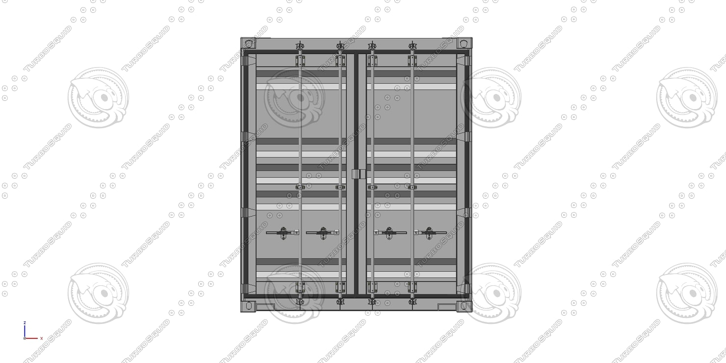 20 cube container 3d model