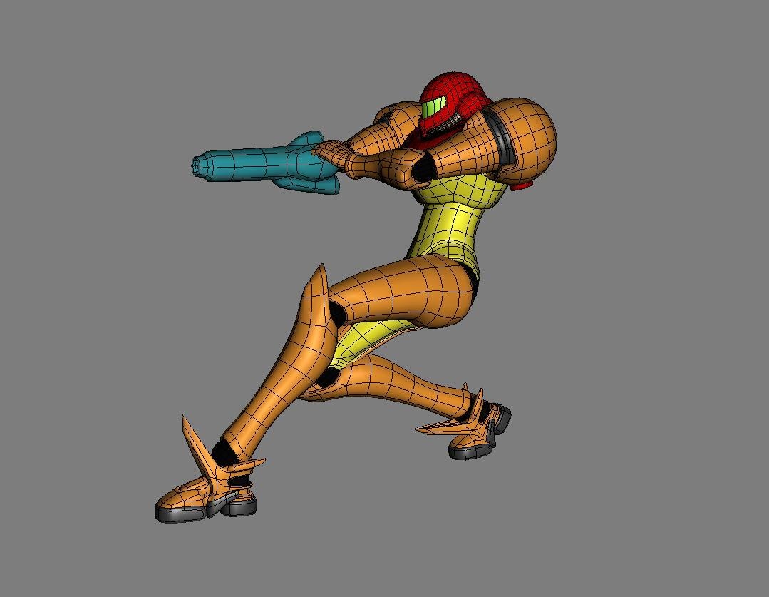 rigged video samus aran 3d model