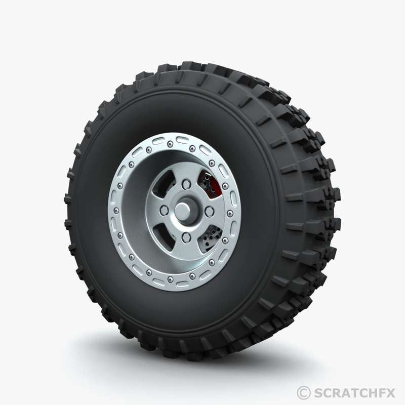 quad bike wheel 3d max