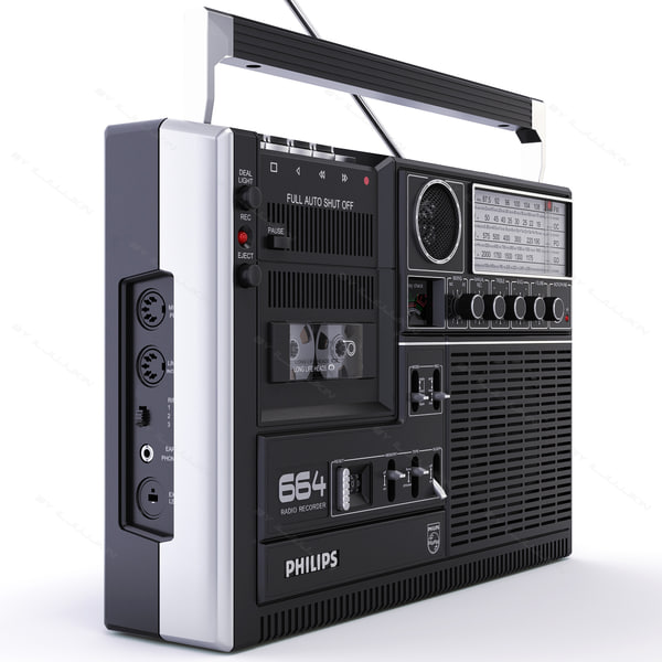 philips 664 cassette player 3d x