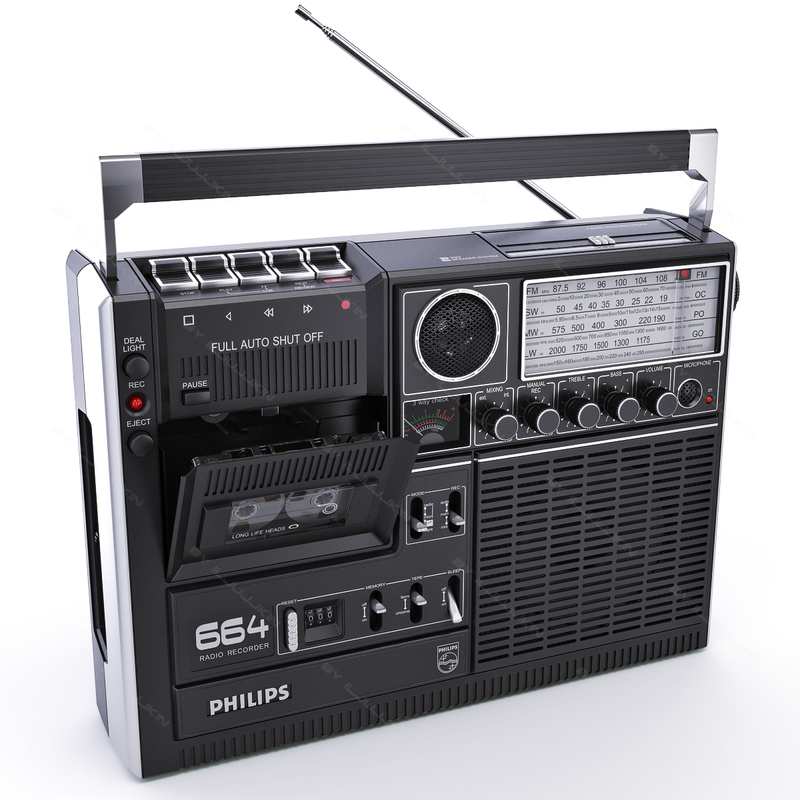 philips 664 cassette player 3d x