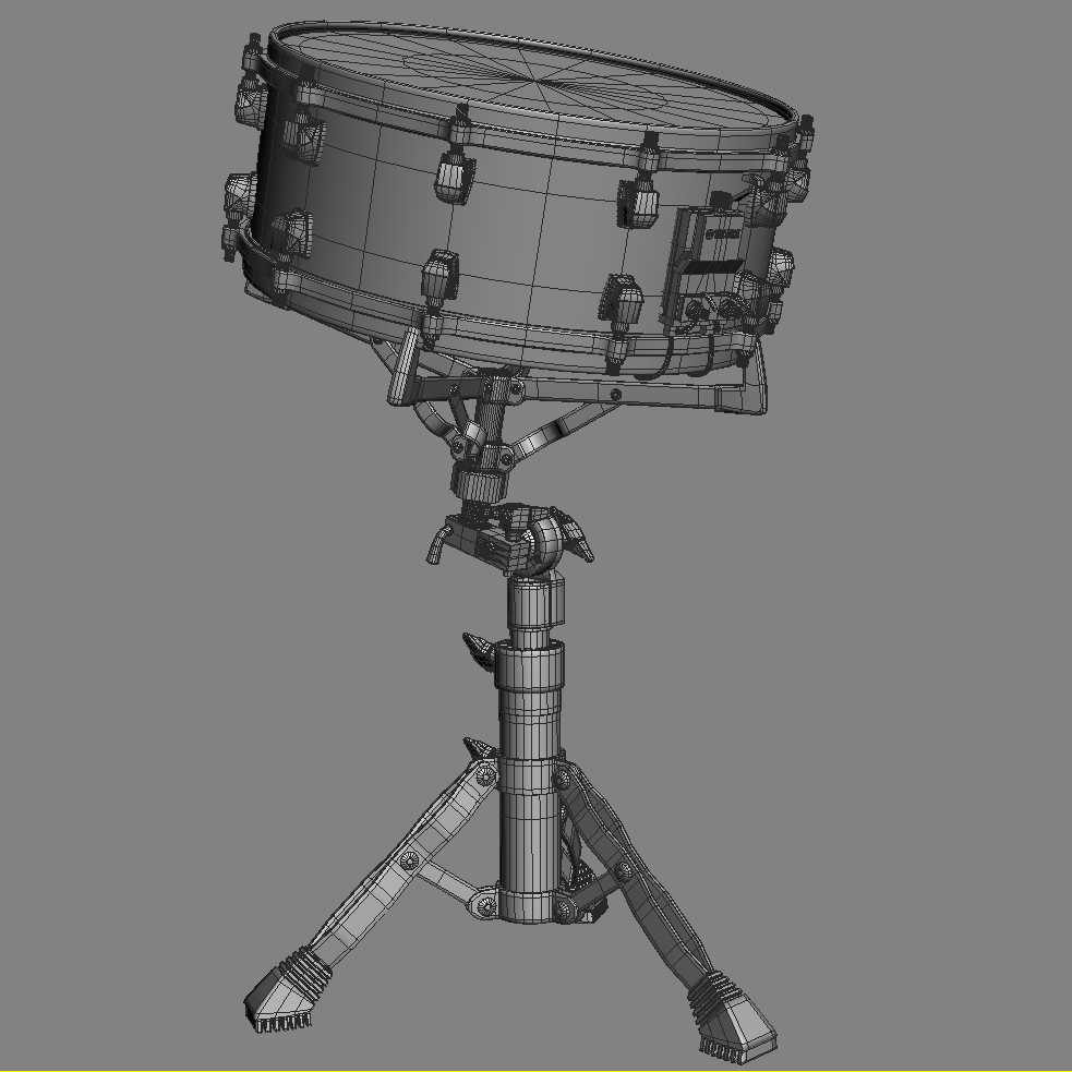 snare drum yamaha 3d model