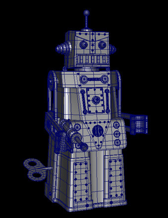 3d retro robot