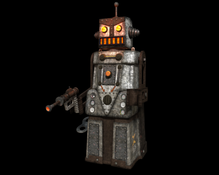 3d retro robot