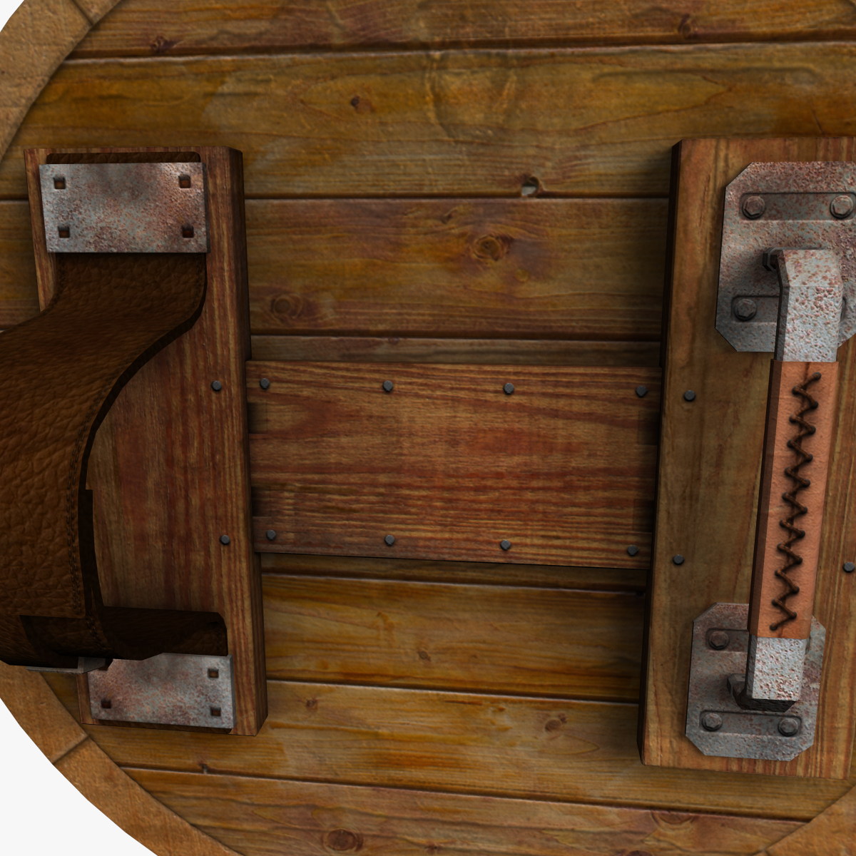 3dsmax wooden shield