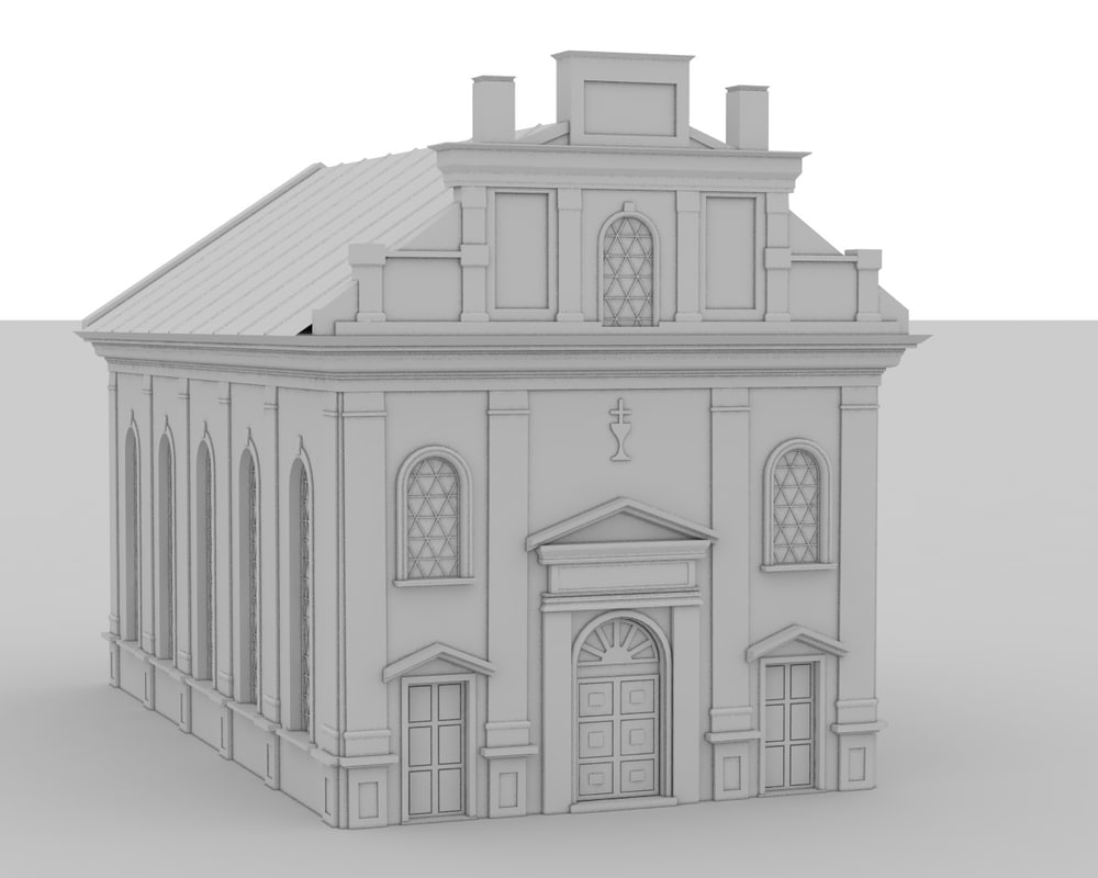 3d model synagogue