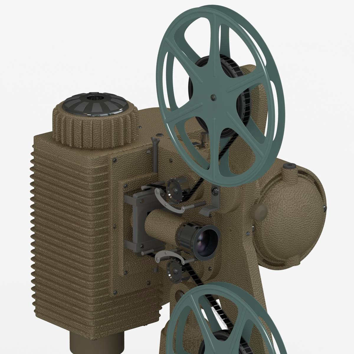 old movie projectors 3d model