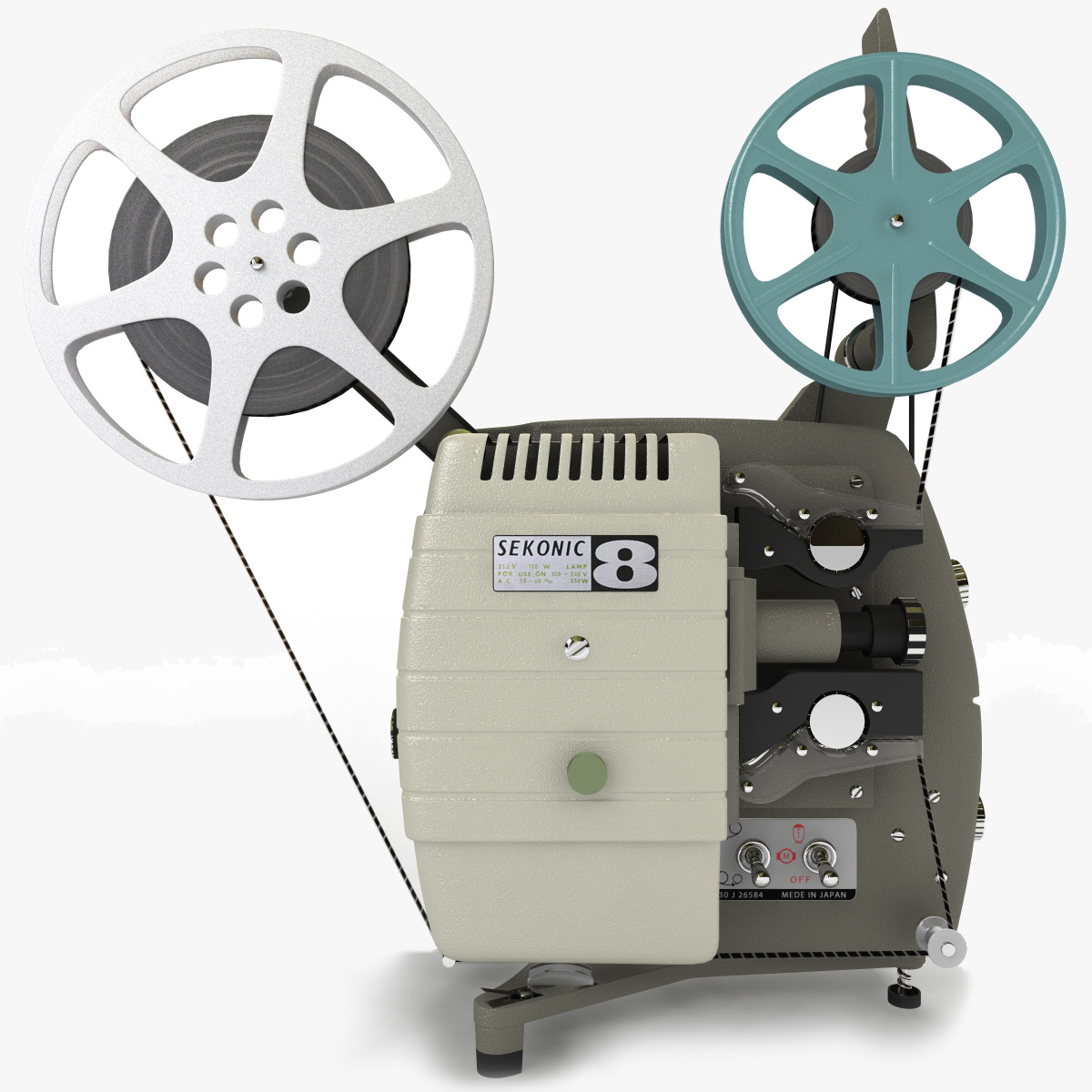 old movie projectors 3d model