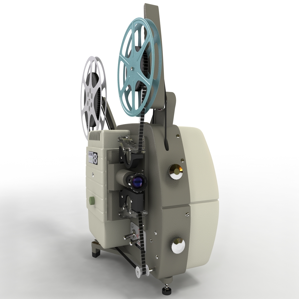old movie projectors 3d model