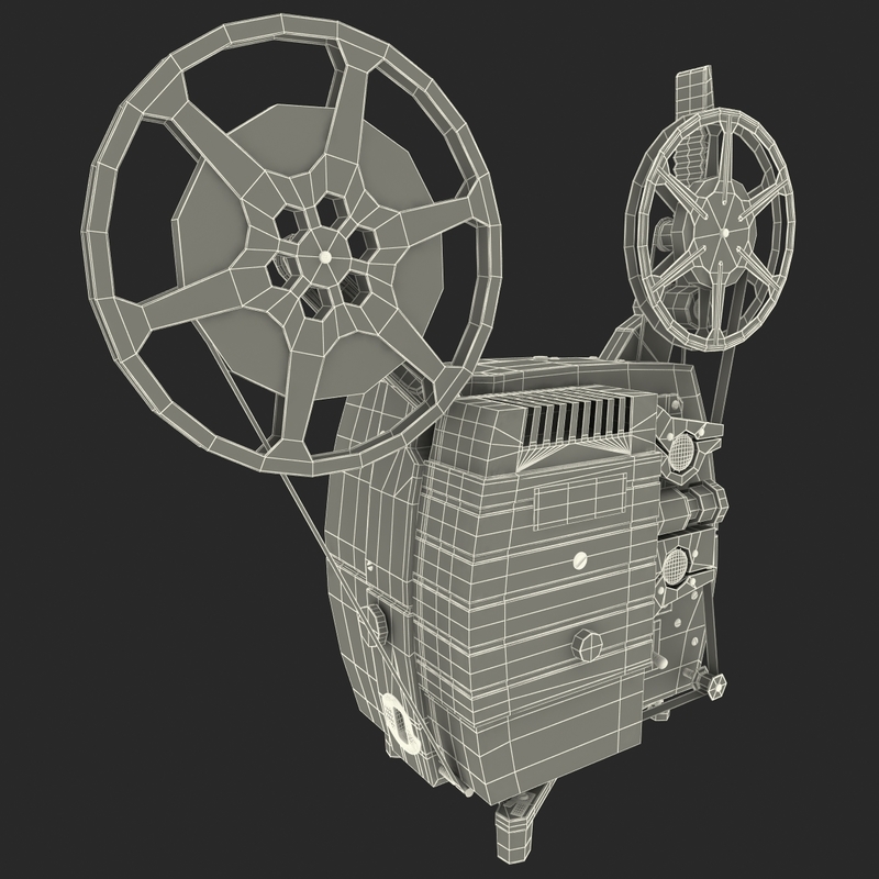old movie projectors 3d model