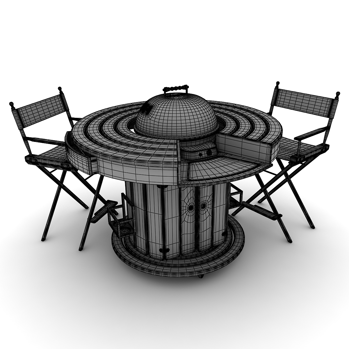 3d barbecue table