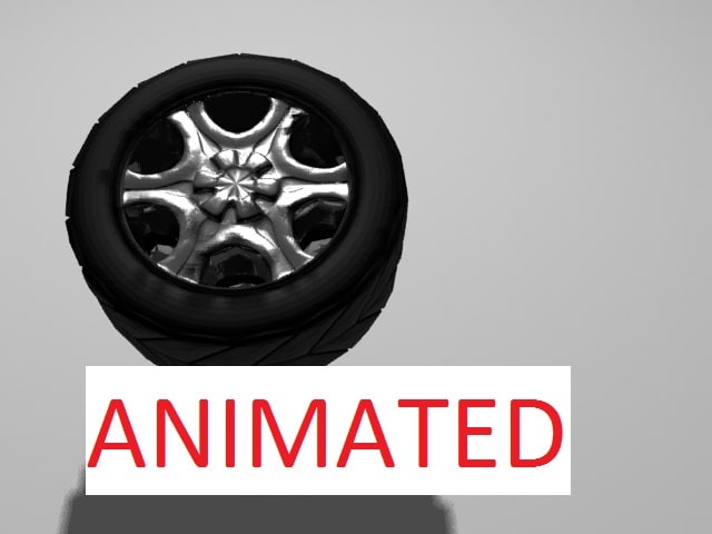 free car tire bouncing 3d model