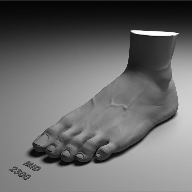 human foot 3d obj