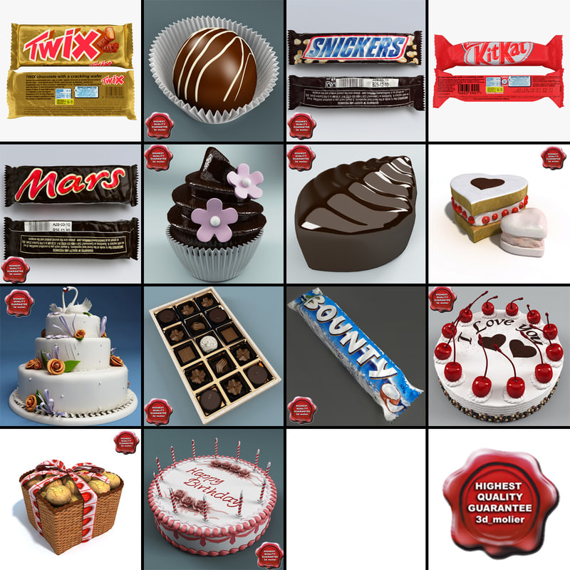 3d model sweets v2