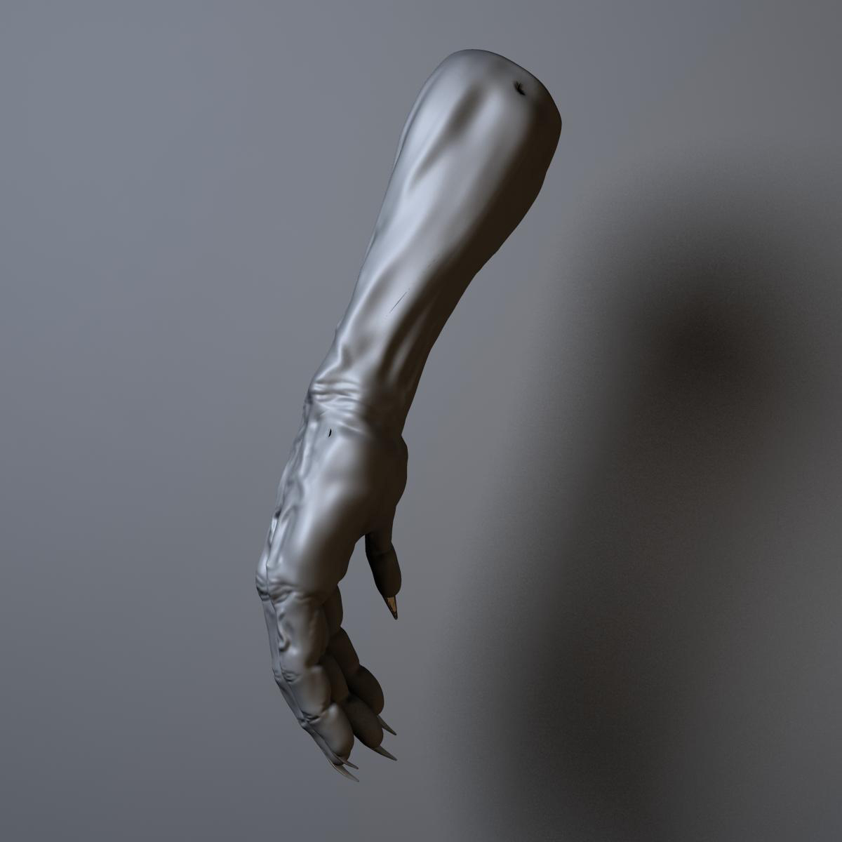 demon hand obj