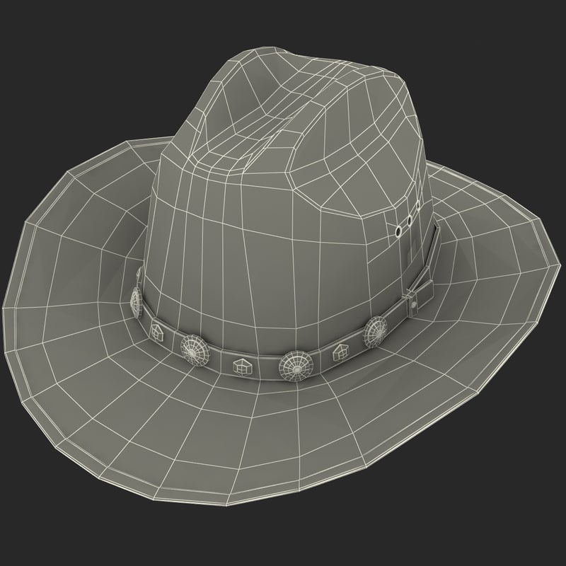 3d model of cowboy hat v2