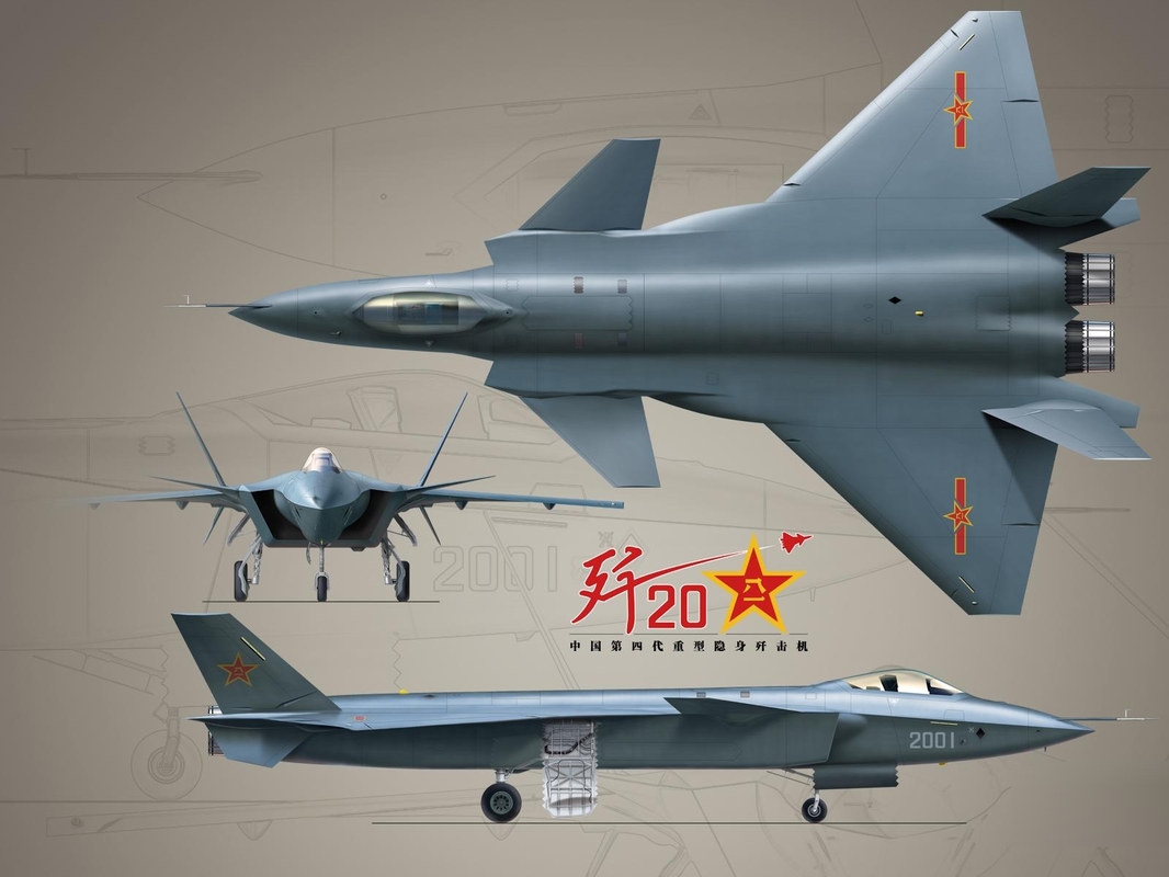 chinese j-20 stealth fighter obj