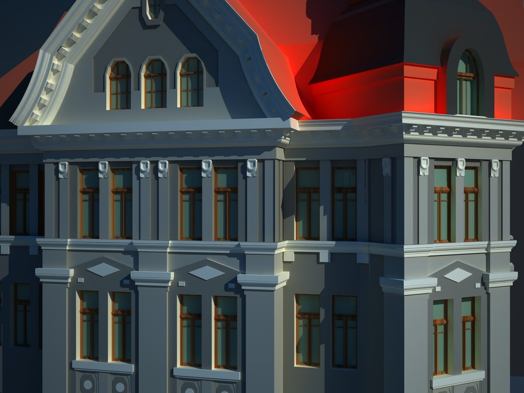 3d building modern model