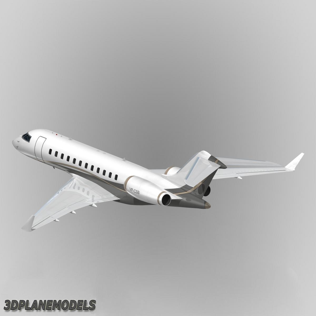 3d model bombardier global 5000