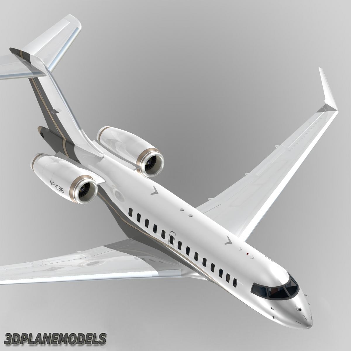 3d model bombardier global 5000
