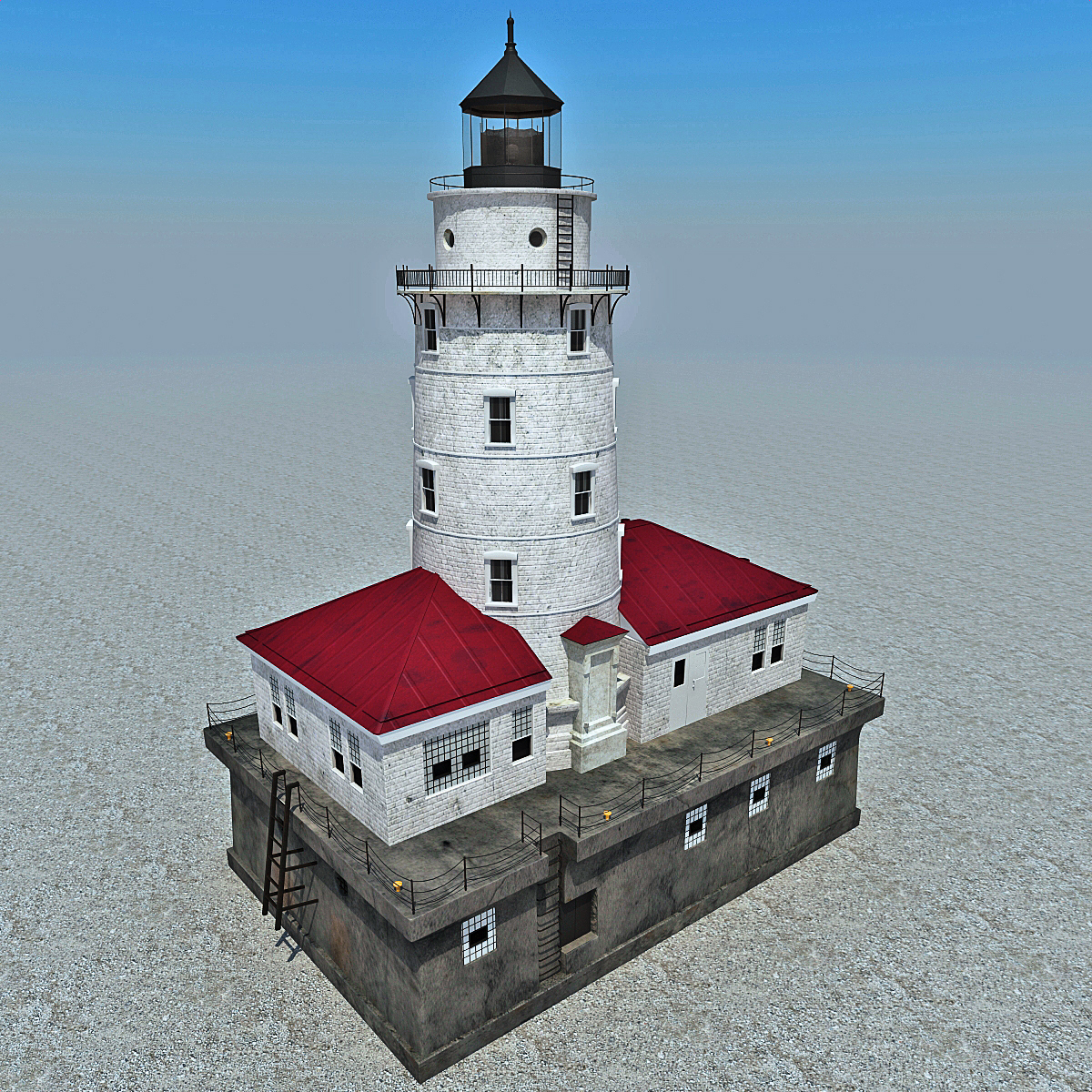chicago harbor lighthouse 3d max