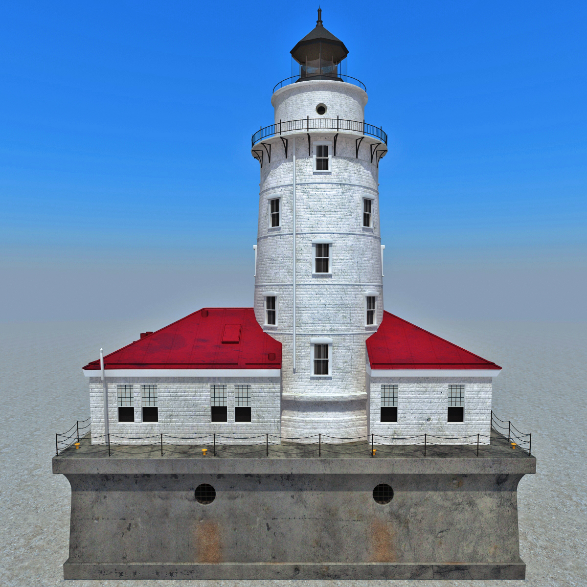 chicago harbor lighthouse 3d max