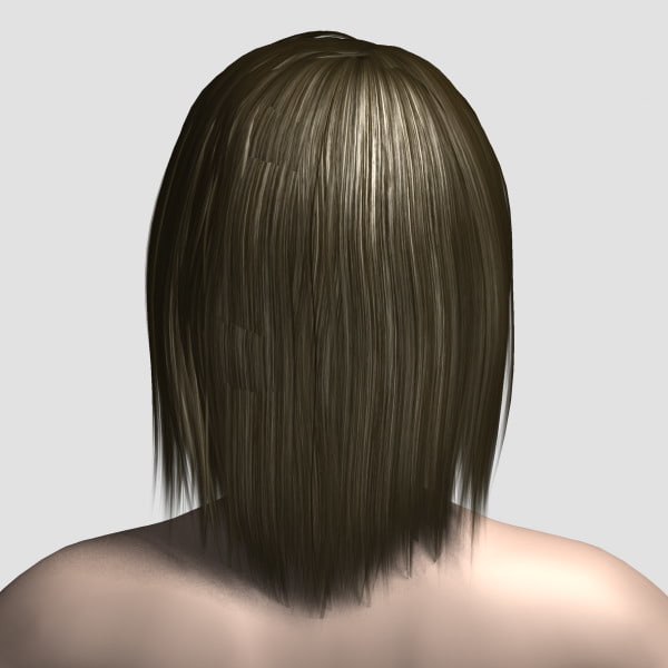 hair character mesh 3d model