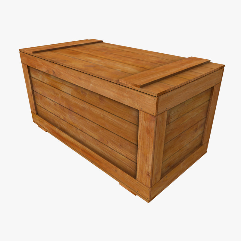 regular wooden crate 3d model