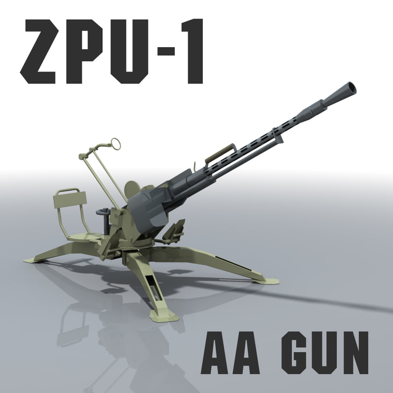 ZPU-1 AA GUN - リビア、シリア、アフガニスタン3Dモデル - TurboSquid 586625