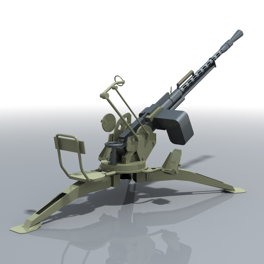 3d model zpu-1 gun afghanistan libya