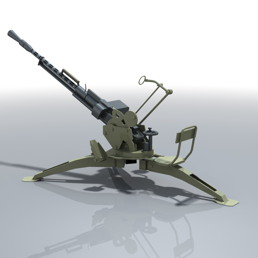 3d model zpu-1 gun afghanistan libya