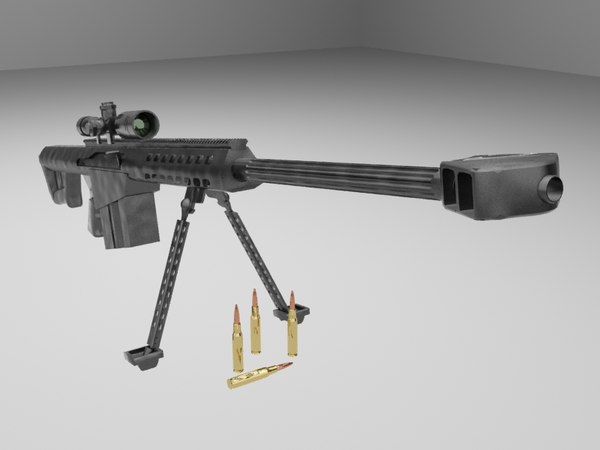 free barrett m107 3d model