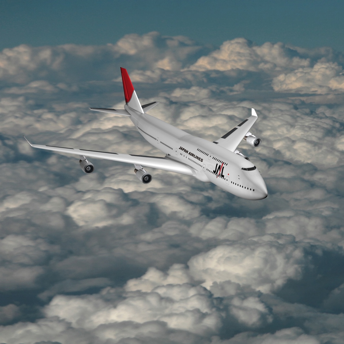 modelo 3d Boeing 747 JAL - TurboSquid 665826