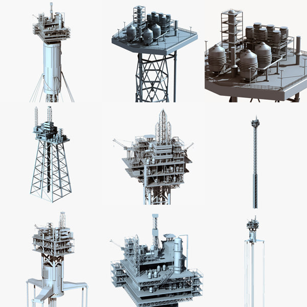 3d jack-up oil rig