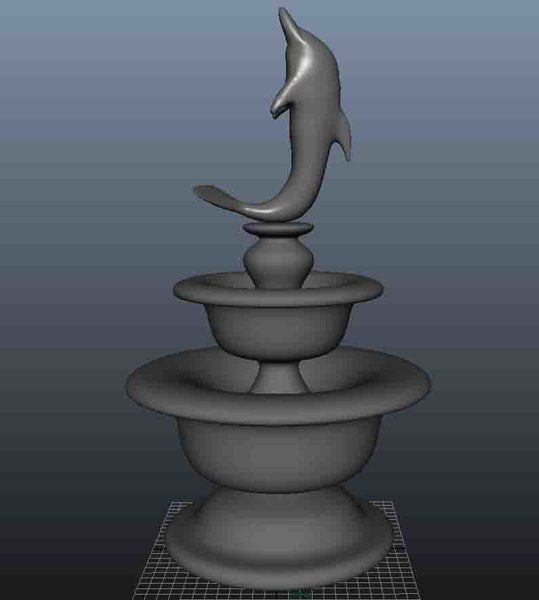 modèle 3D de fontaine des dauphins (1) - TurboSquid 587741