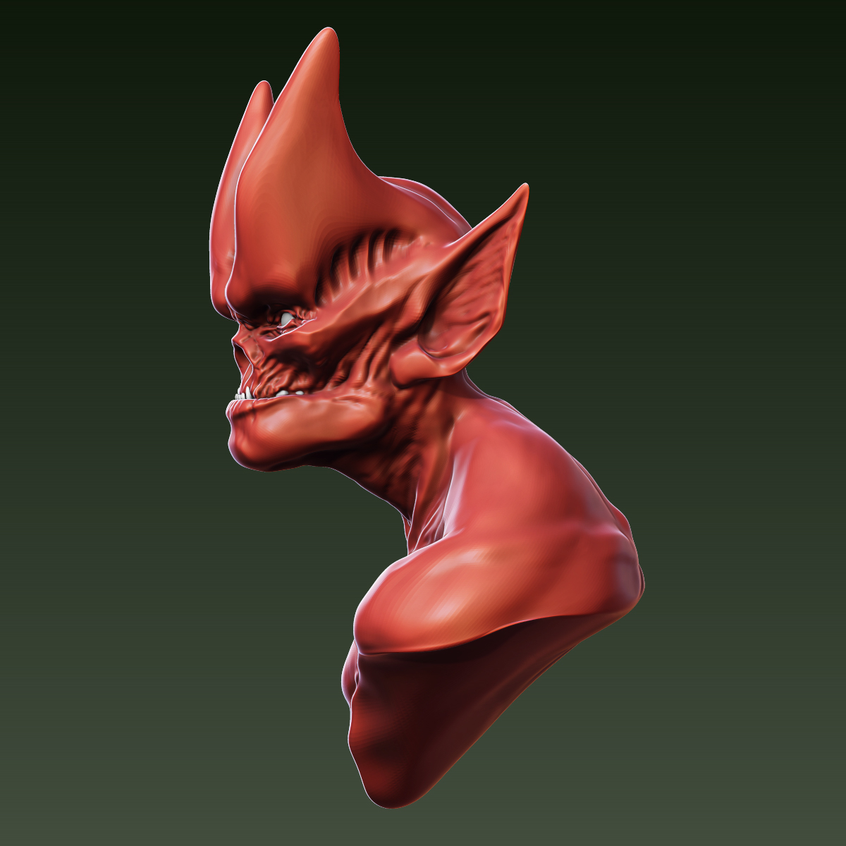 free demon head 3d model