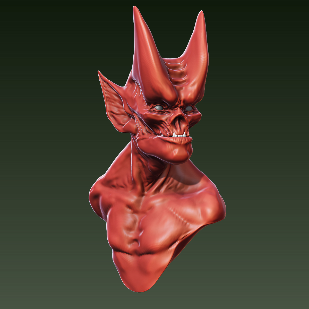free demon head 3d model