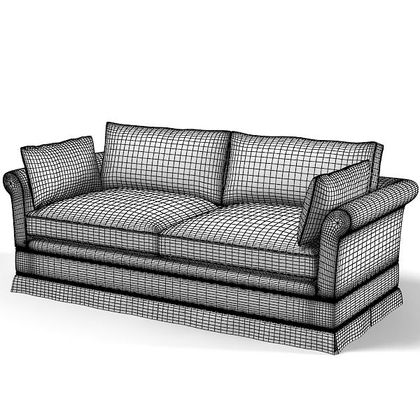 classic traditional sofa 3d model