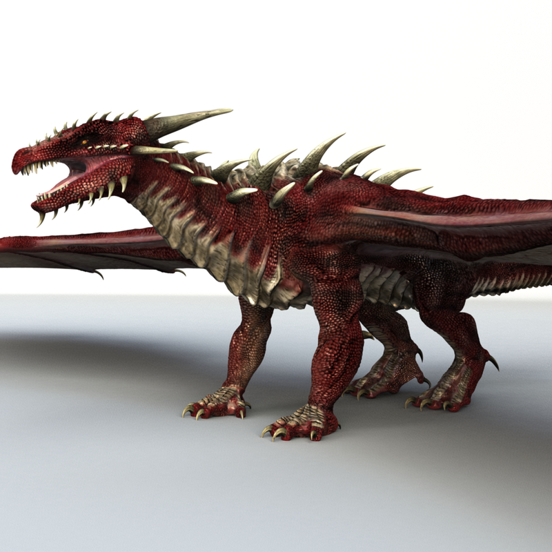fantasy dragons obj
