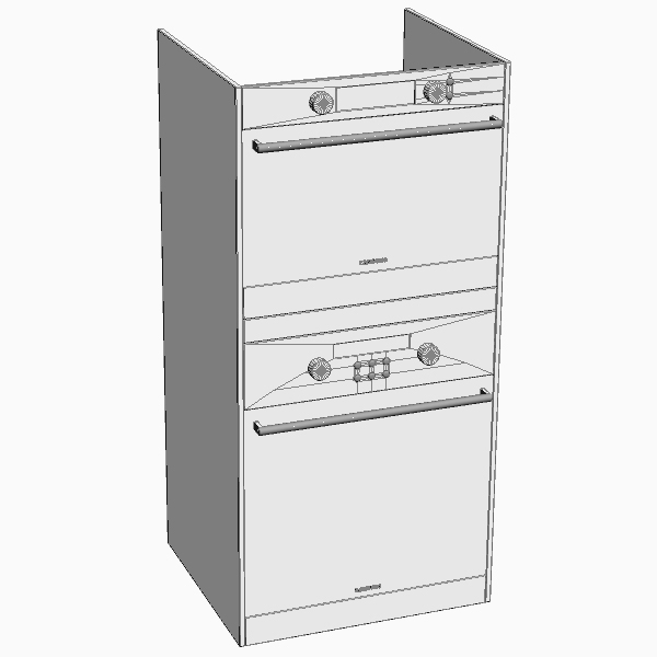 wall oven double 3d model