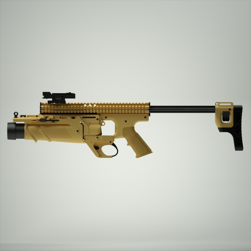3ds max grenade launcher fn herstal