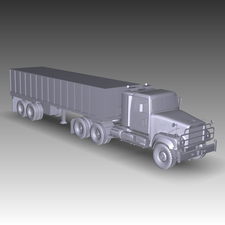 3d m915a5 army truck freight