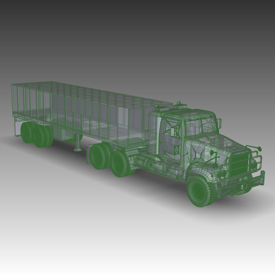 3d m915a5 army truck freight