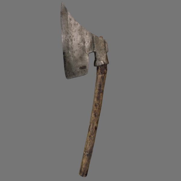 battle axe primitive 3d obj