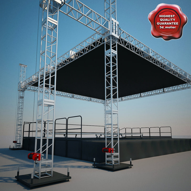 music stage 3d model