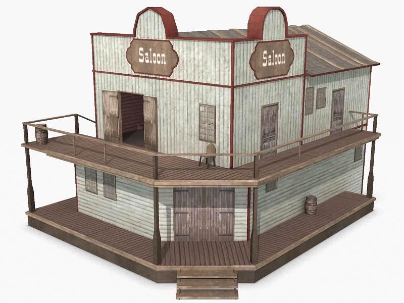 western corner saloon 3d max